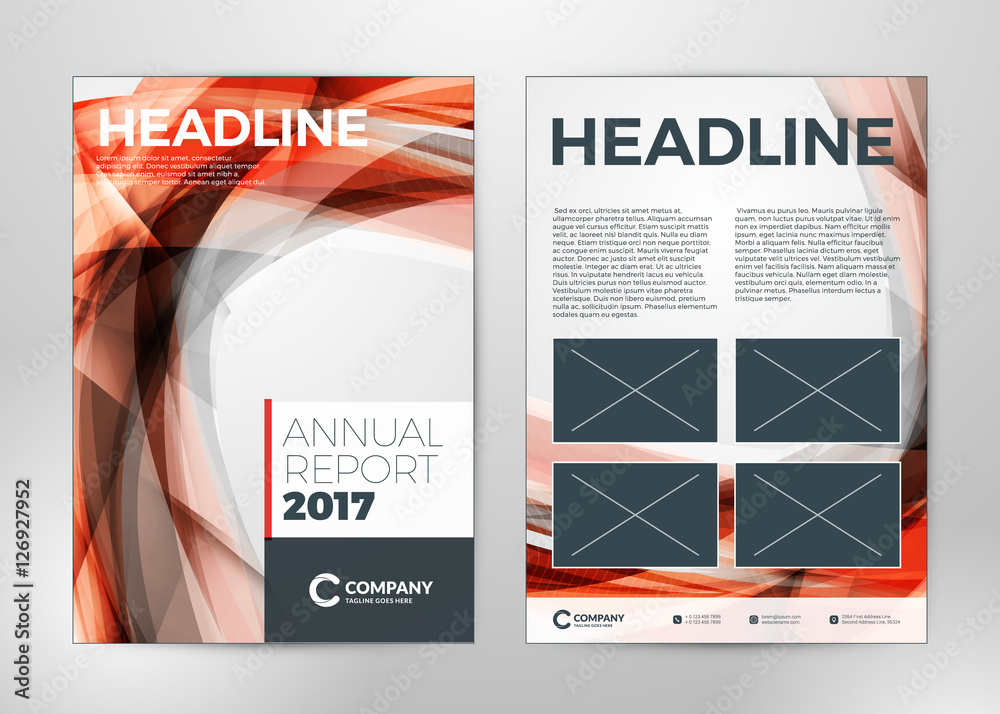 Annual report cover design template. Flyer vector template. Cover ...