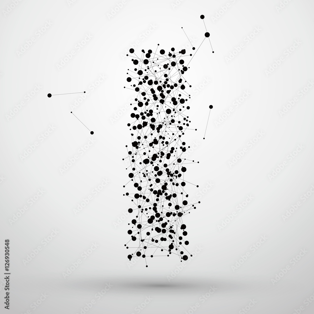 Letter points and lines formed. Stock Vector | Adobe Stock