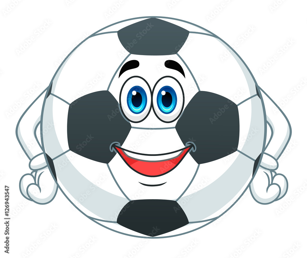 Cartoon soccer ball Stock Vector | Adobe Stock