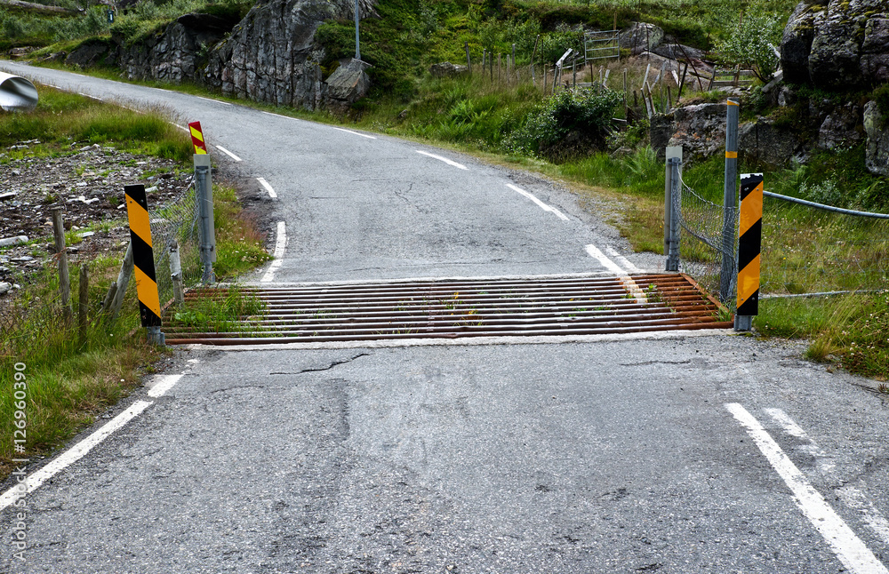 Cattle grid, cattle guard, vehicle pass, texas gate or stock gap are ...