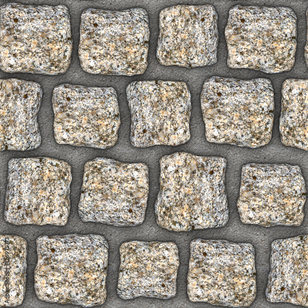 S002 Seamless texture - cobblestone pavers Stock Illustration | Adobe Stock