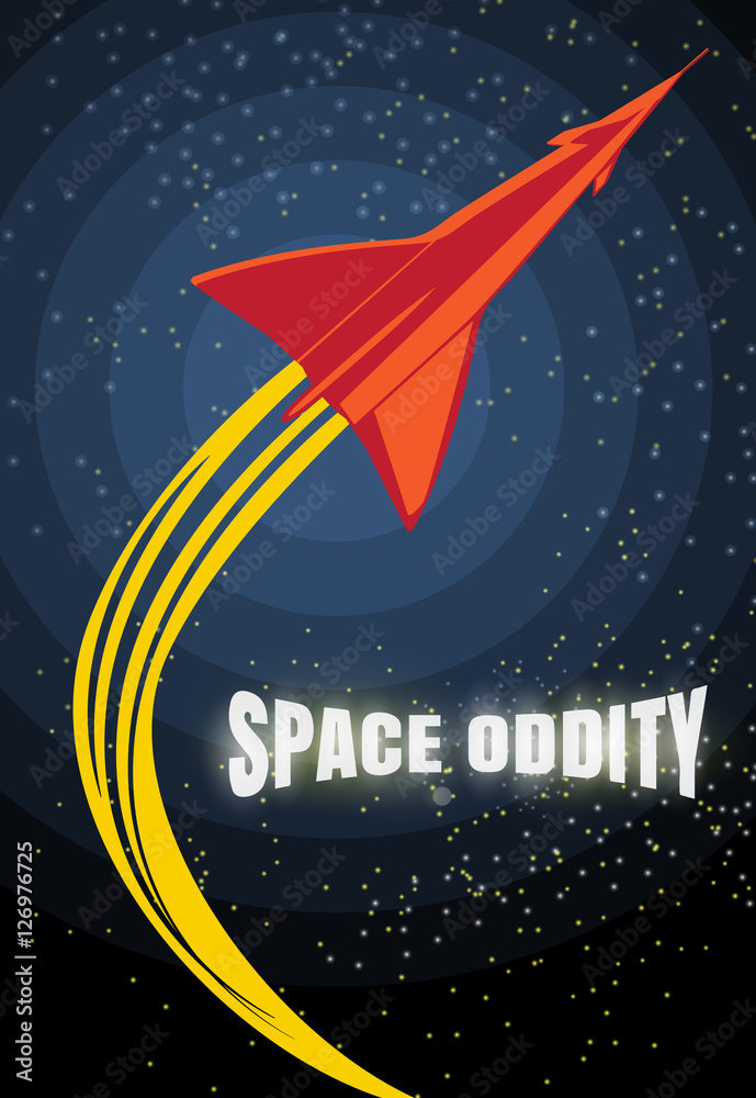 Retro Rocket Ship Posters