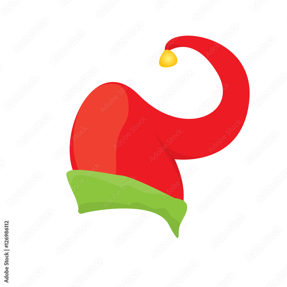 vector christmas elf hat. Stock Vector | Adobe Stock