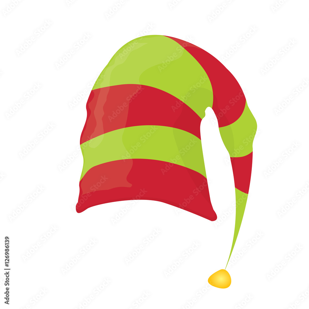 vector christmas elf hat. Stock Vector | Adobe Stock