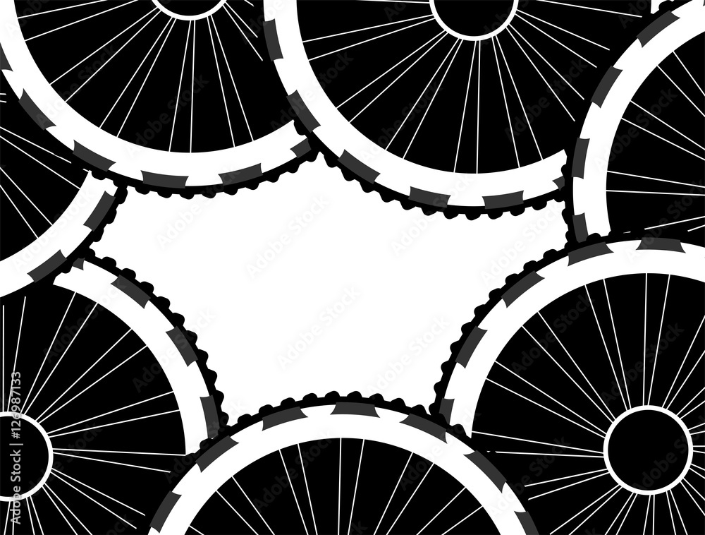 bike wheels background pattern. Pattern of bicycle wheels. bicycle ...