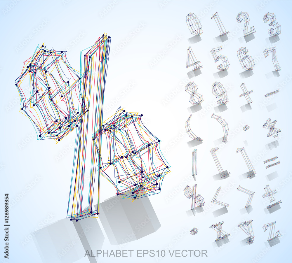 Vector illustration of a sketched Numbers And Mathematical Symbols ...