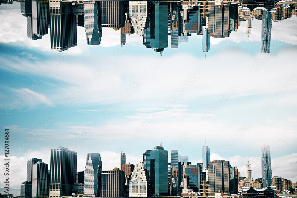 Upside down city Stock Photo | Adobe Stock