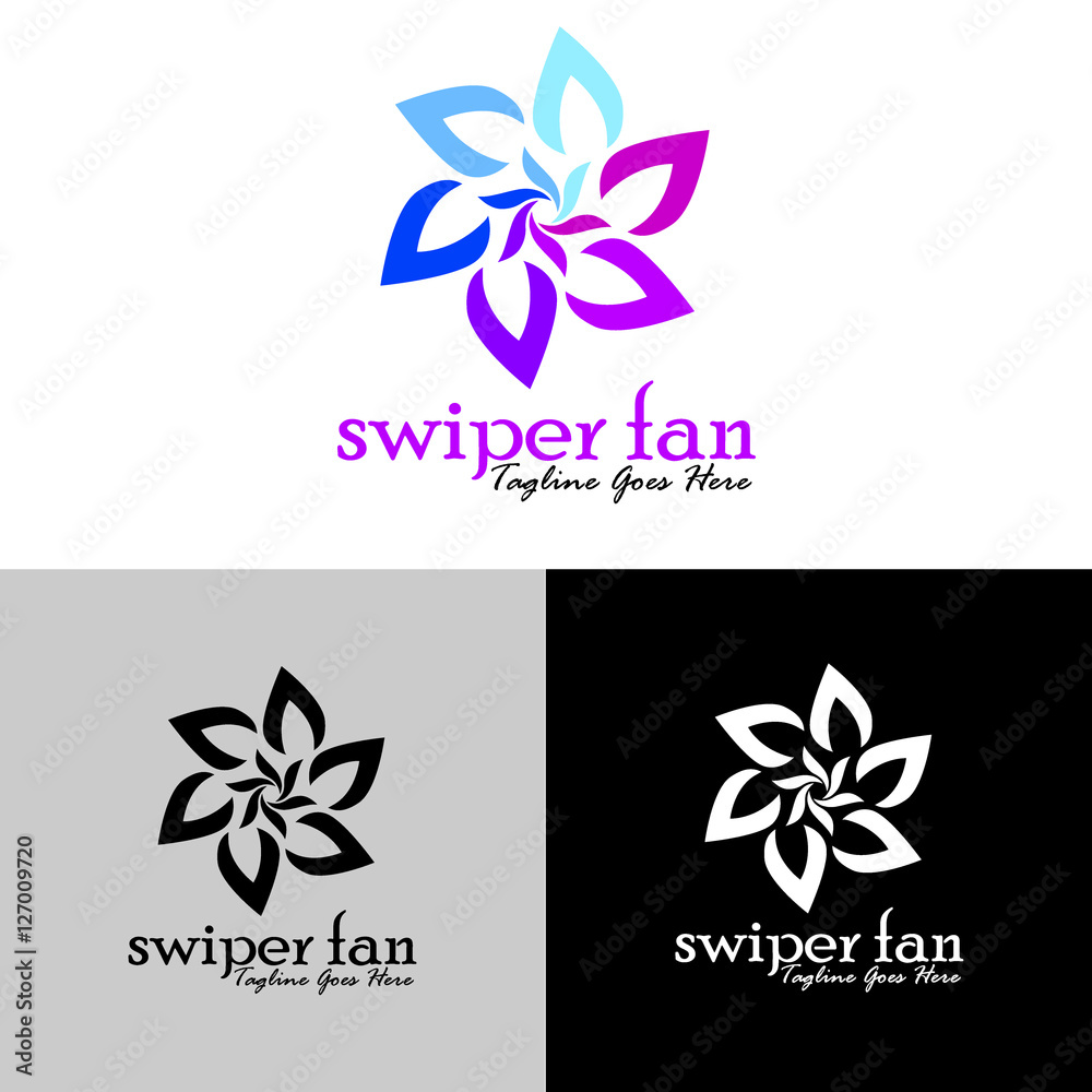 swiper fan vektor logo Stock Vector | Adobe Stock