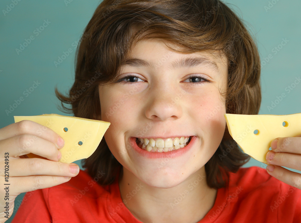 say cheese smile preteen boy Stock Photo | Adobe Stock