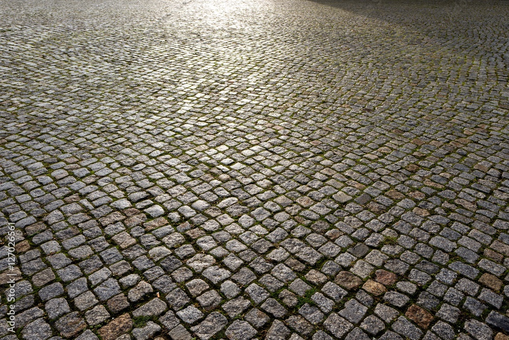 cobblestone marketplace for background use Stock-Foto | Adobe Stock