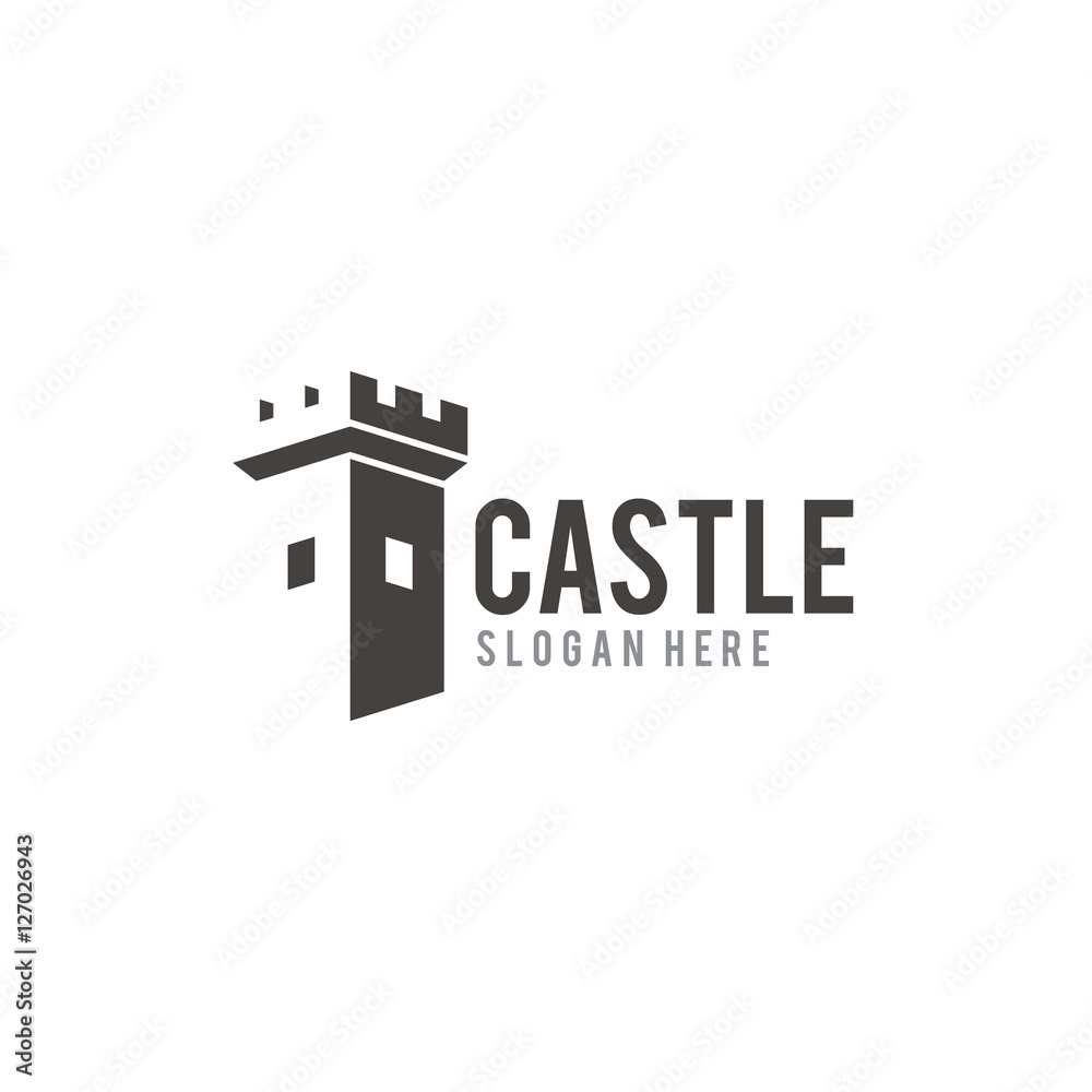 Castle creative logo design vector Stock Vector | Adobe Stock