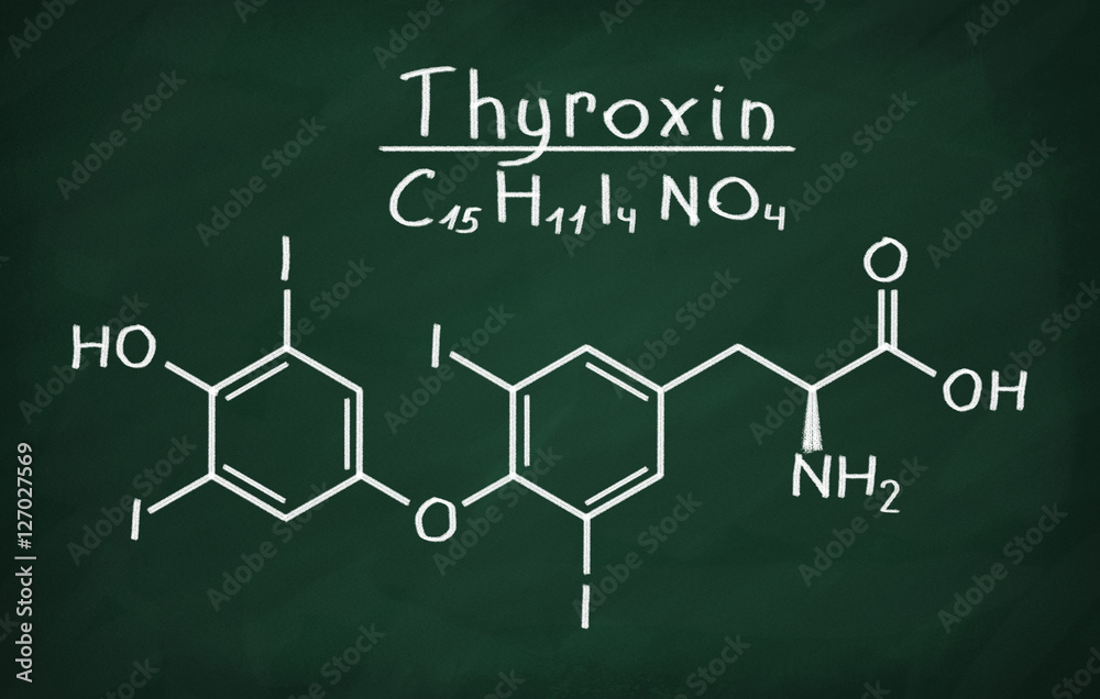 Structural model of Thyroxin Stock Illustration | Adobe Stock