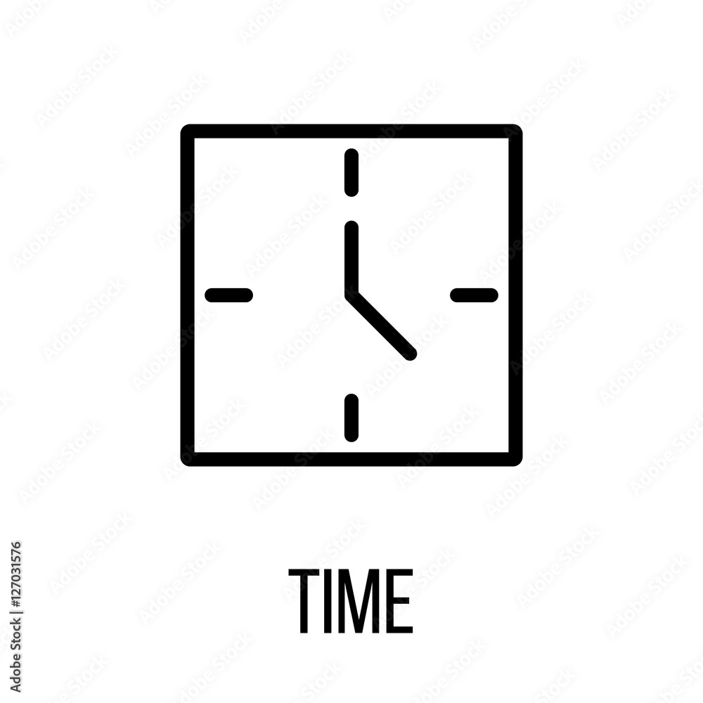 Time icon or logo in modern line style. Stock Vector | Adobe Stock