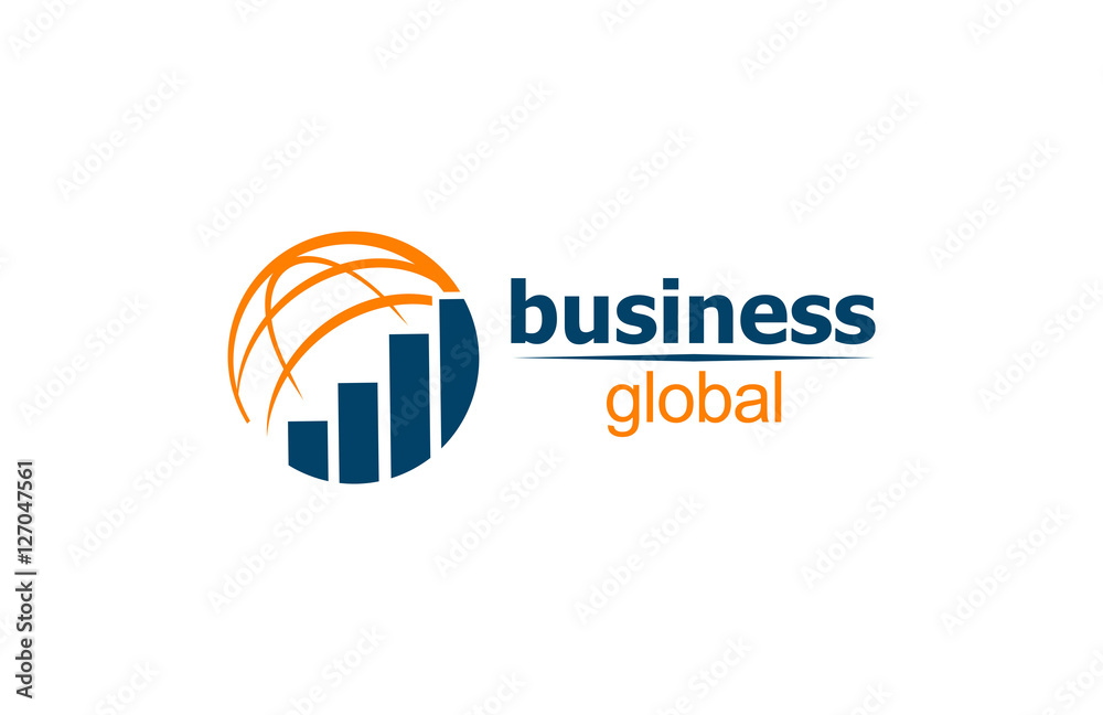 business global logo Stock Vector | Adobe Stock