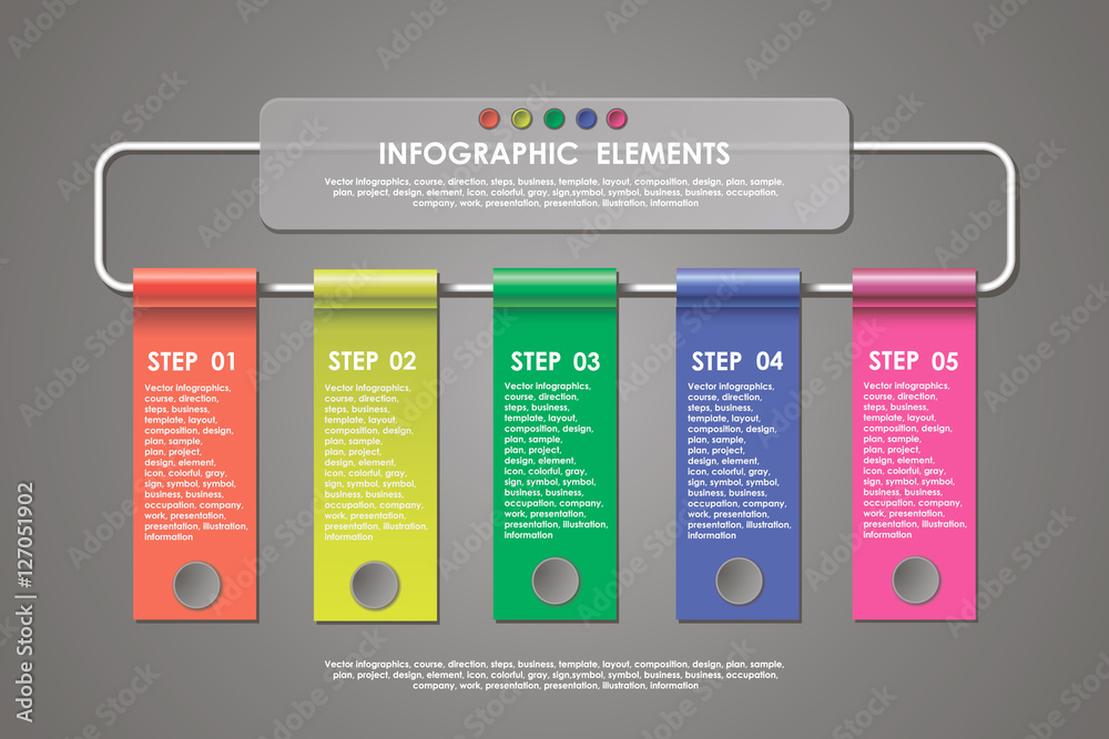 Banner, Business steps infographics template. It can be used for web ...