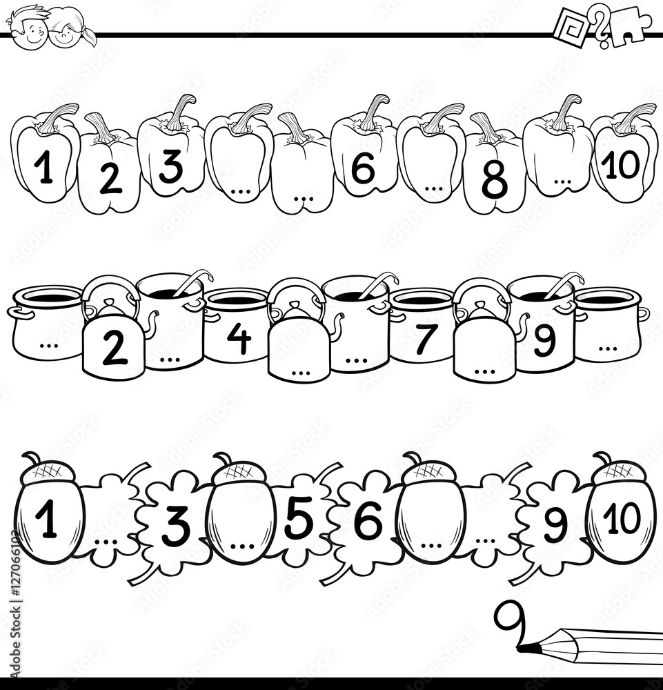 maths educational task for coloring Stock Vector | Adobe Stock