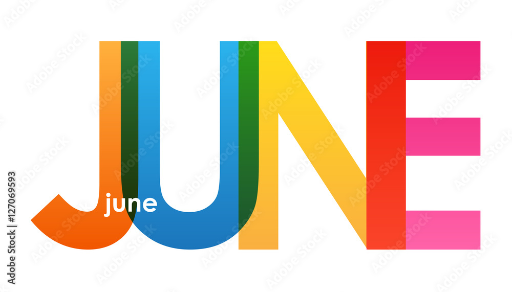 JUNE icon Stock Vector | Adobe Stock