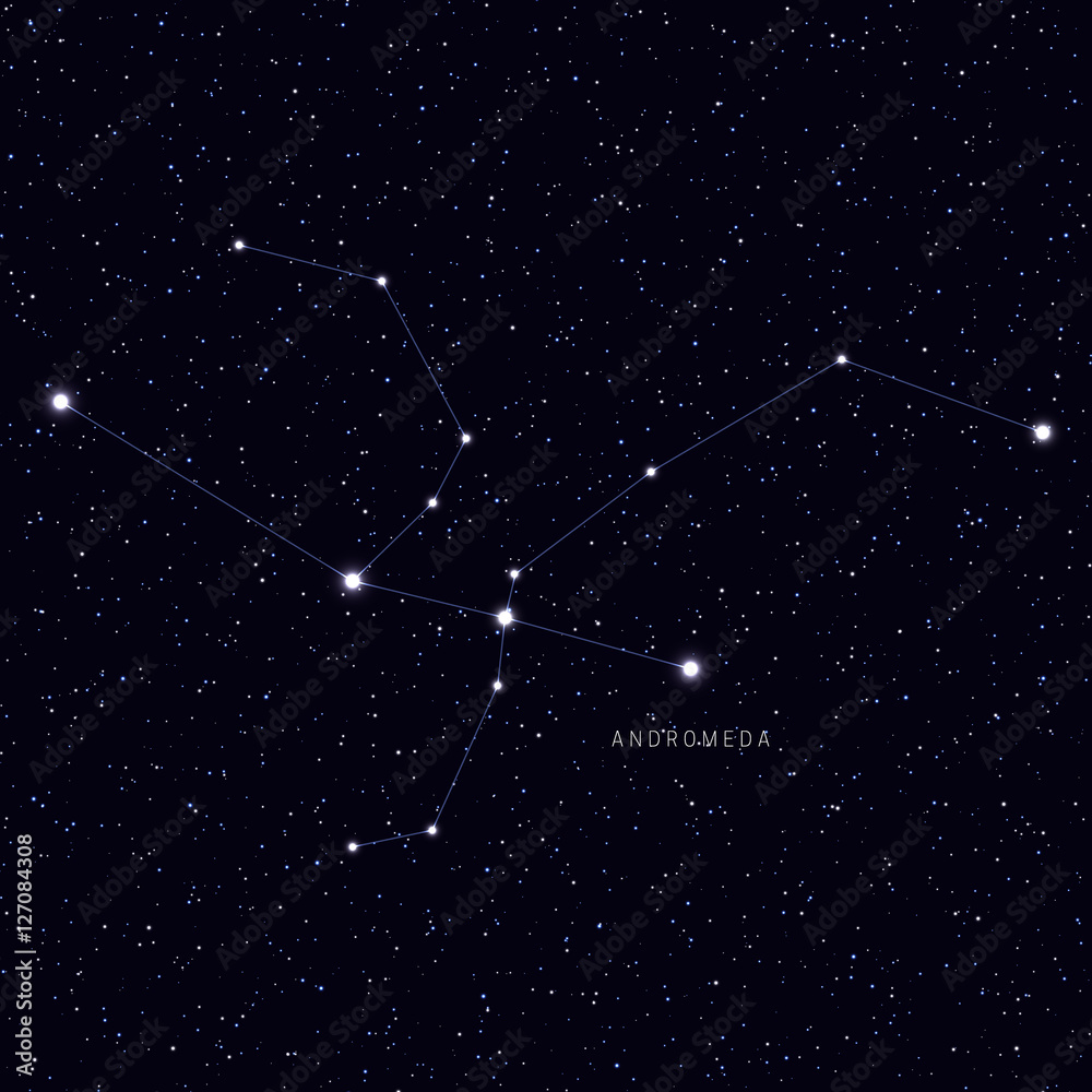 Sky Map with the name of the stars and constellations. Astronomical ...