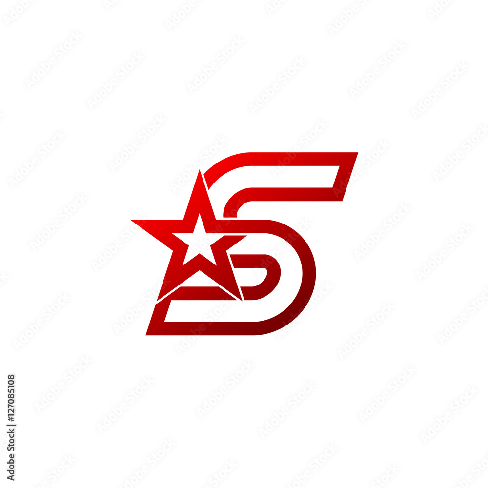 Letter S logo,Red star sign Branding Identity Corporate unusual logo ...