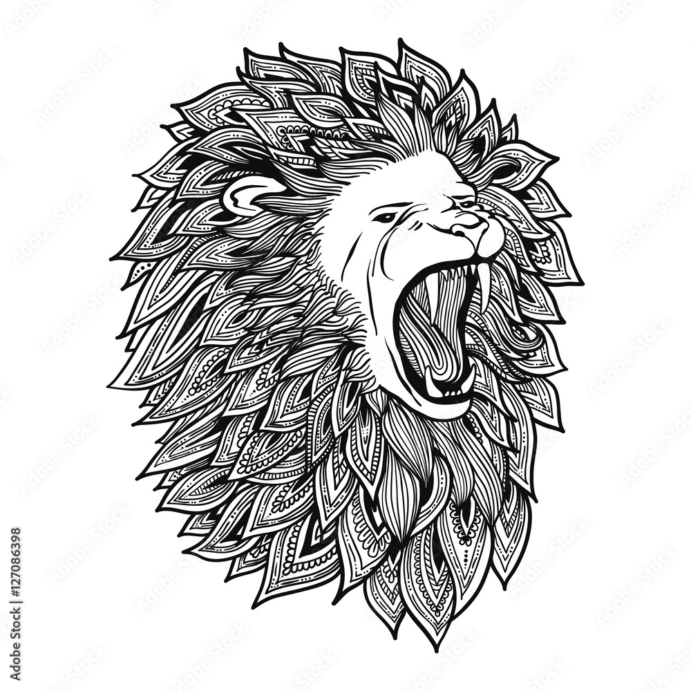 Lion Roar Drawing Tattoo