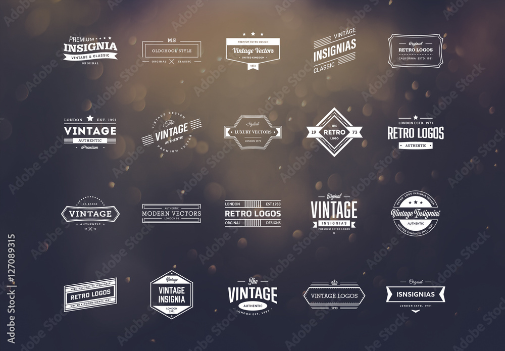 Modern Vintage Logo Psd