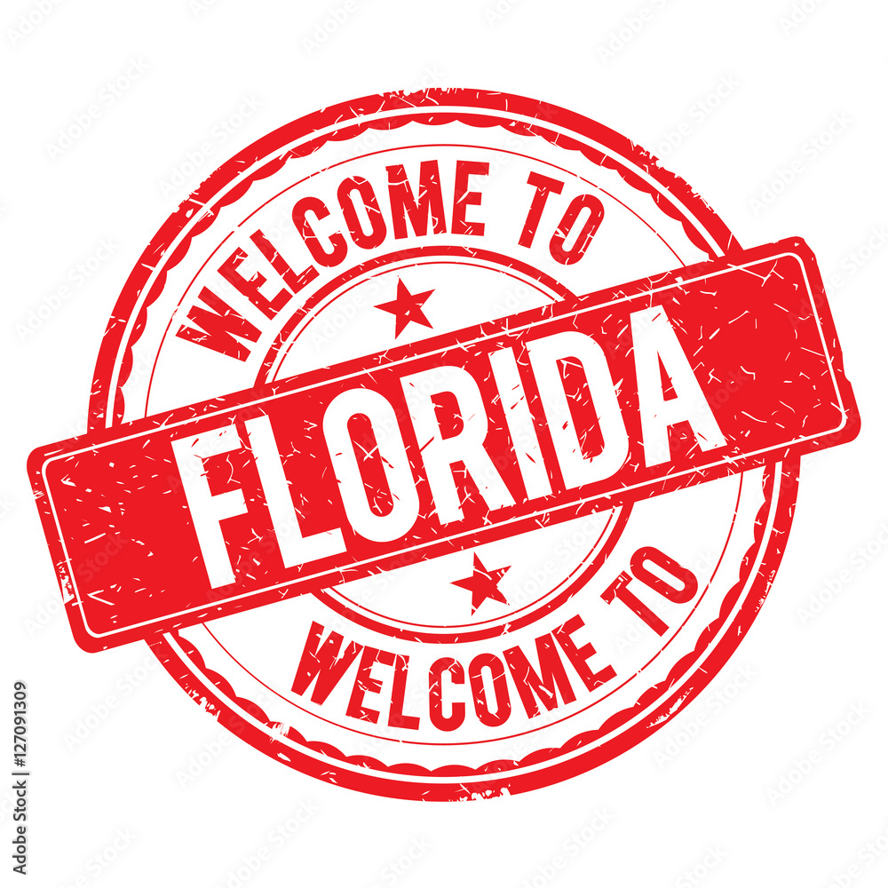 Welcome to FLORIDA Stamp. Stock Illustration | Adobe Stock