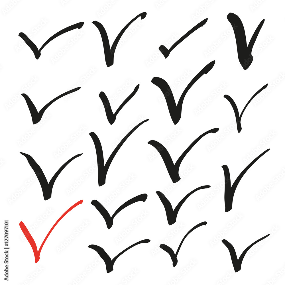 Vector Black And Red Confirm Icons Set For Your Business Presentation ...