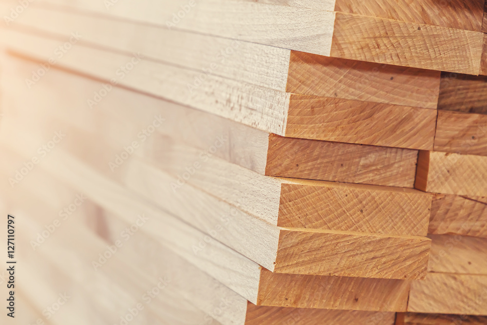 Foto de Wood timber construction material for background and texture ...