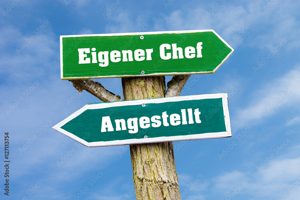 Schild 127 - Eigener Chef Stock イラスト | Adobe Stock