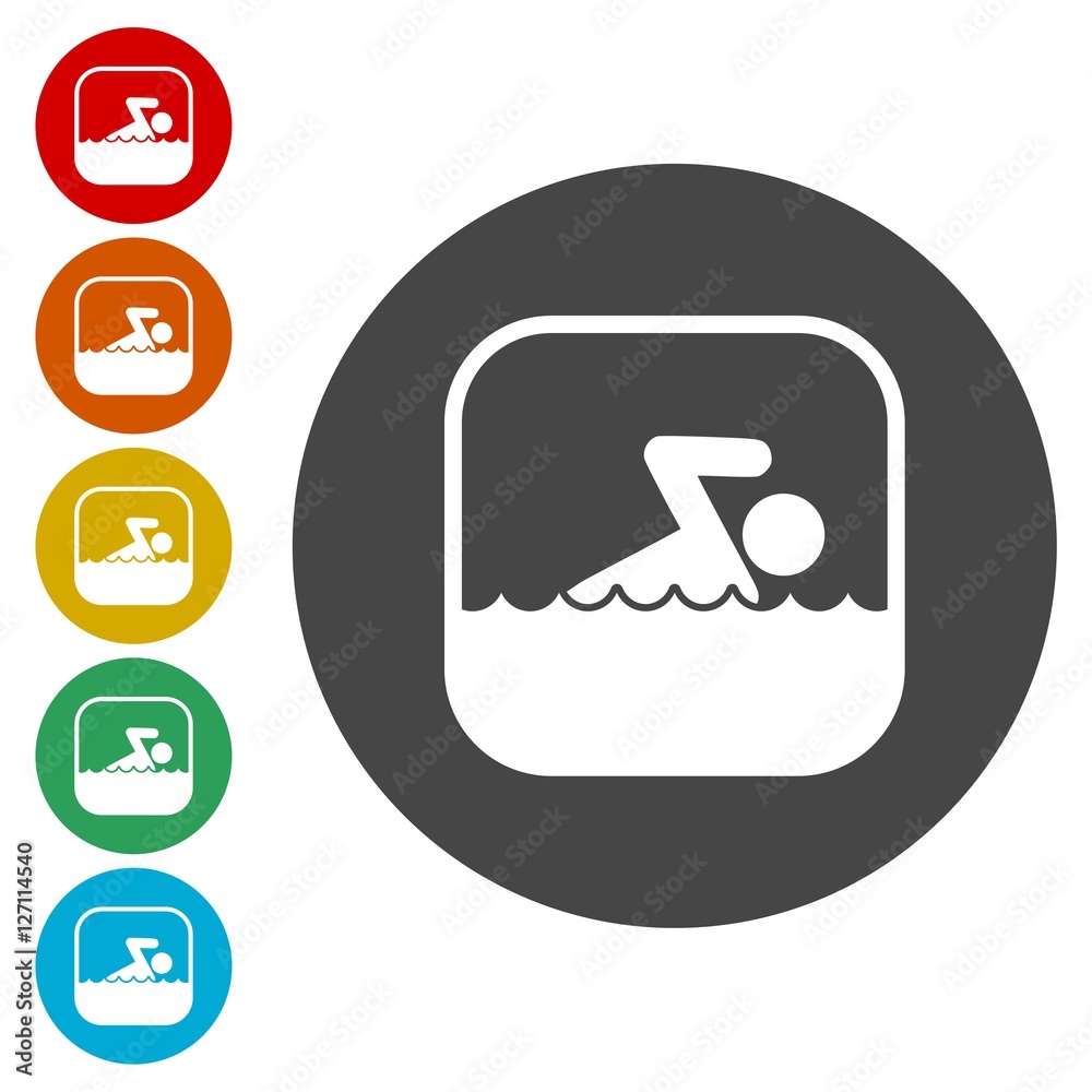 Swim icon Stock Vector | Adobe Stock