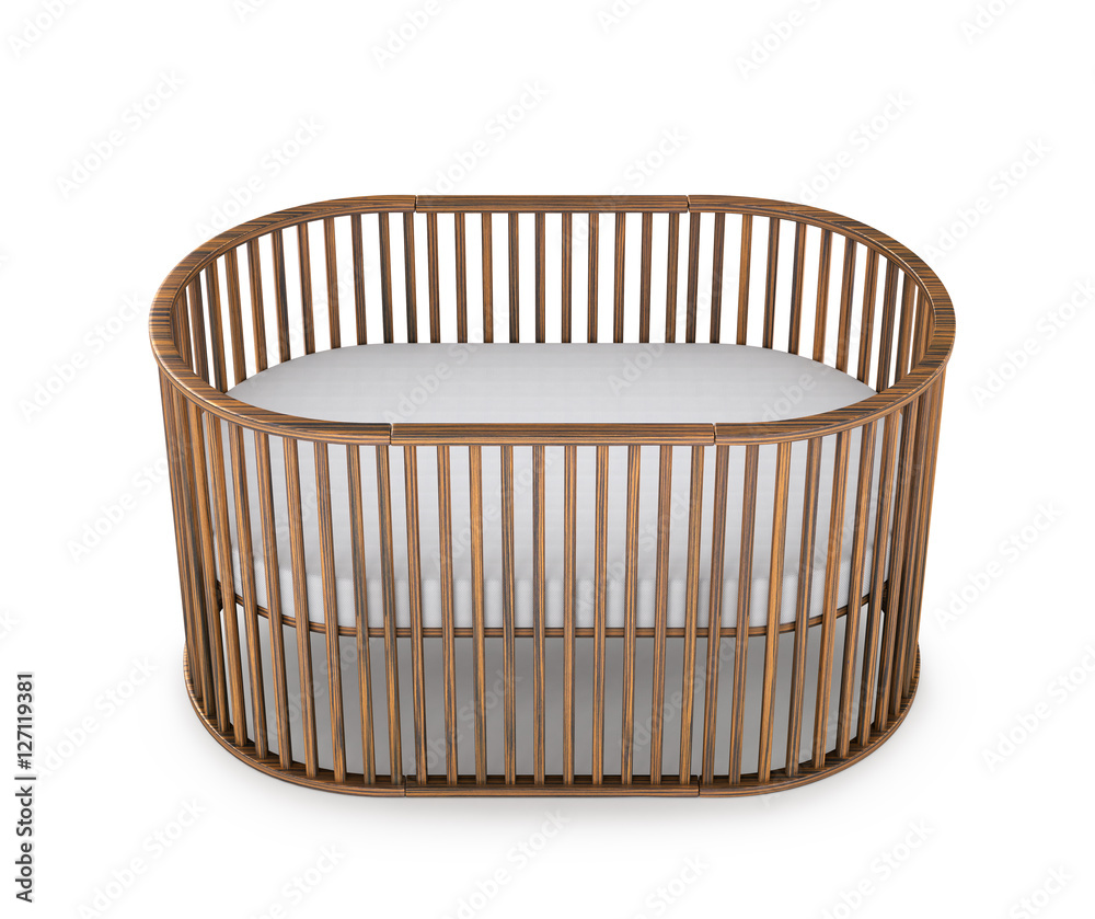 Baby cot isolated under the white background. 3d illustration Stock ...