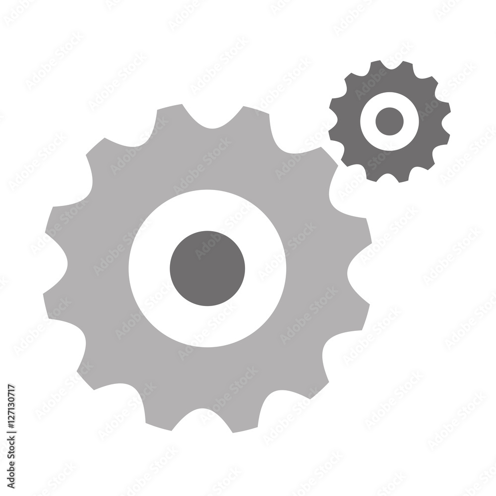 Gear object icon. Machine part technology industry and wheel theme ...