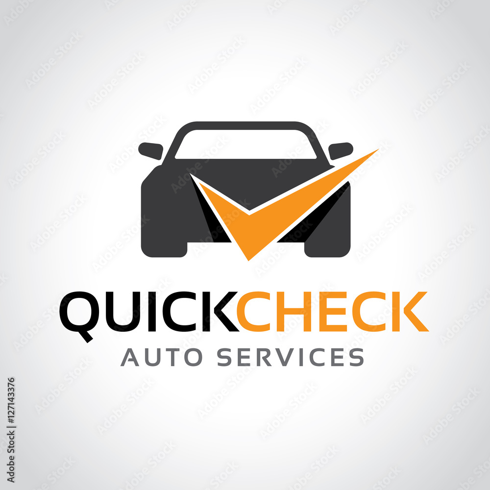 Car logo, Quick check logo template. Stock Vector | Adobe Stock