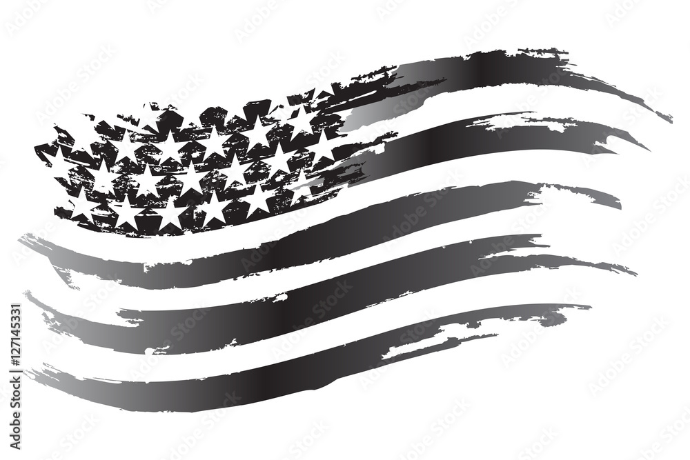 USA Flag Vector grayscale Icon Stock Vector | Adobe Stock