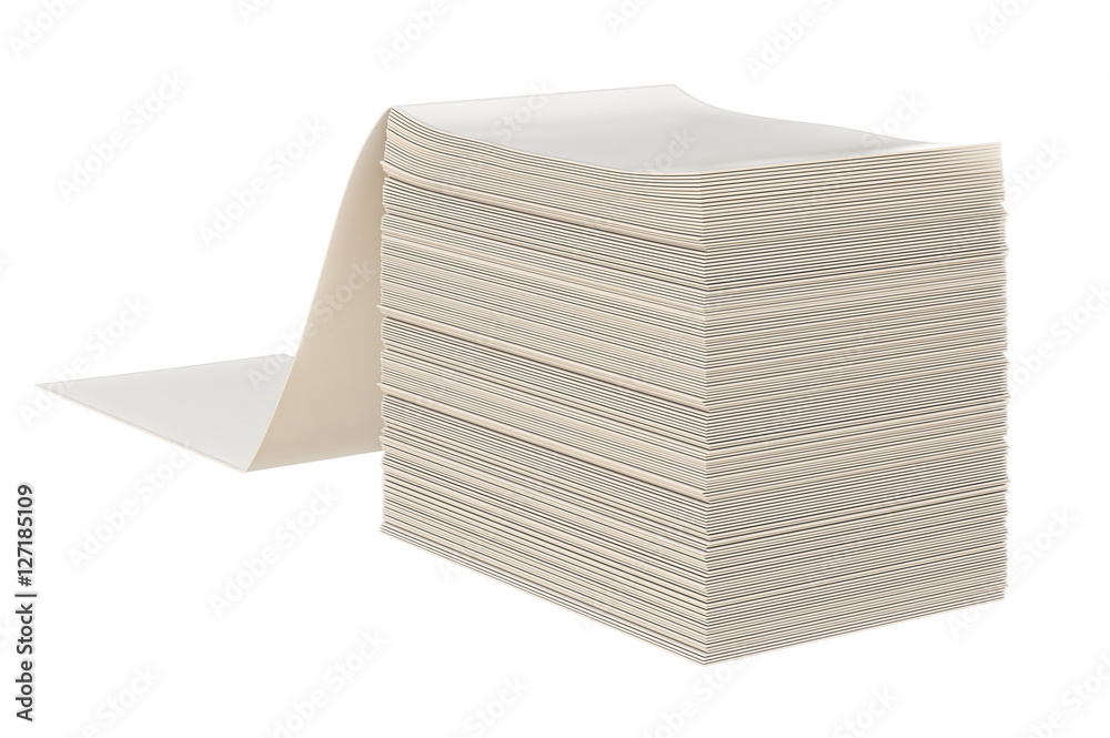 Paper stack label office file. 3D graphic Stock Illustration | Adobe Stock