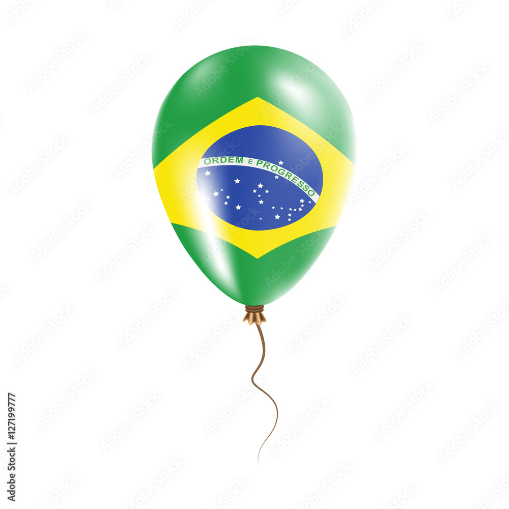 Brazil balloon with flag. Bright Air Ballon in the Country National ...