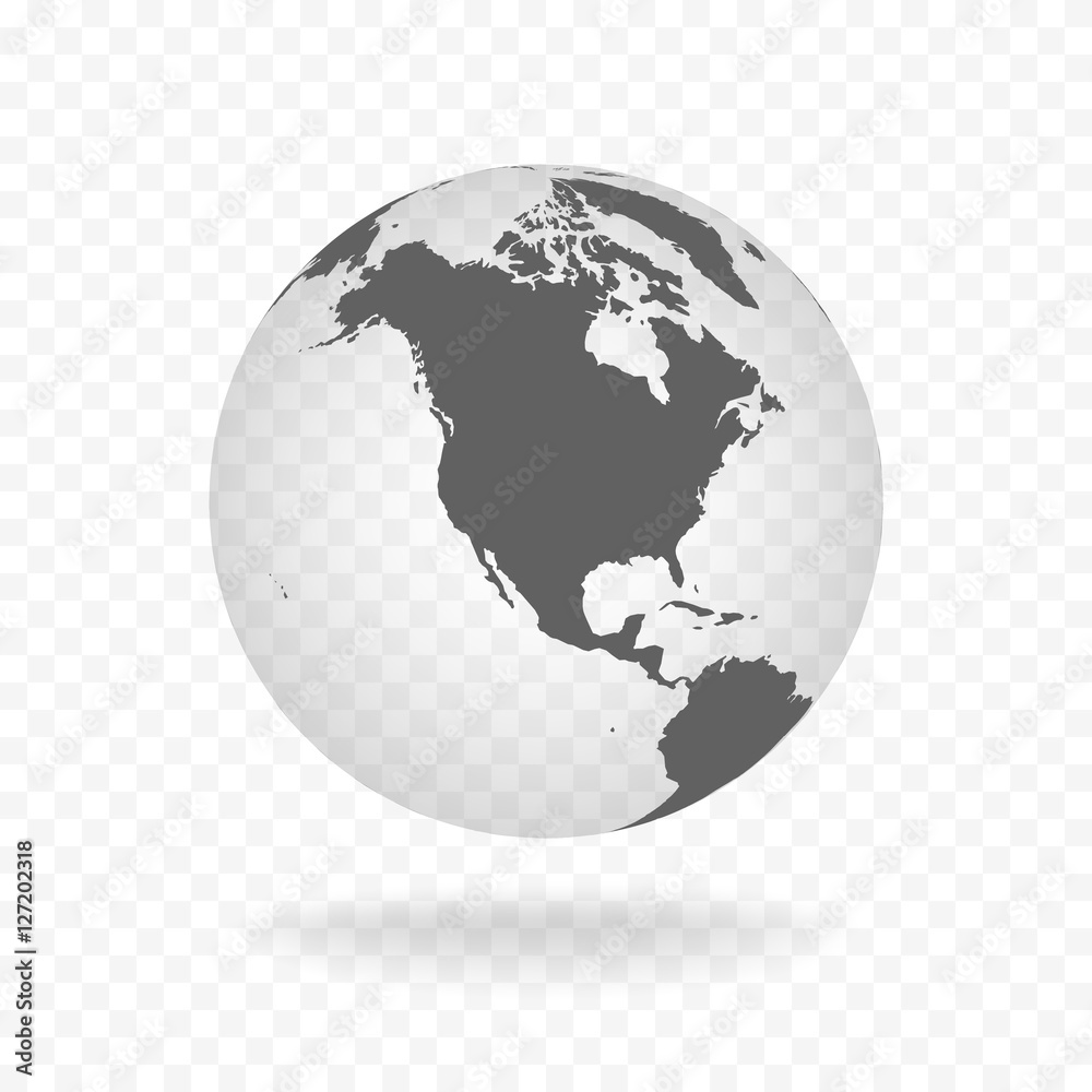 White gray globe glass transparent vector Stock Vector | Adobe Stock