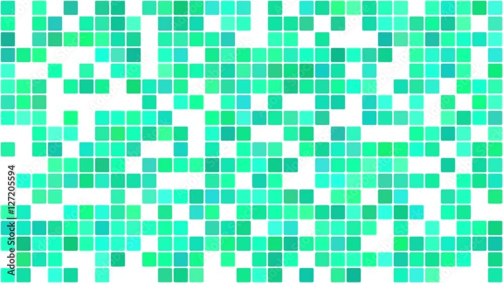 Green rounded squares appearing randomly in mosaic Stock Video | Adobe ...