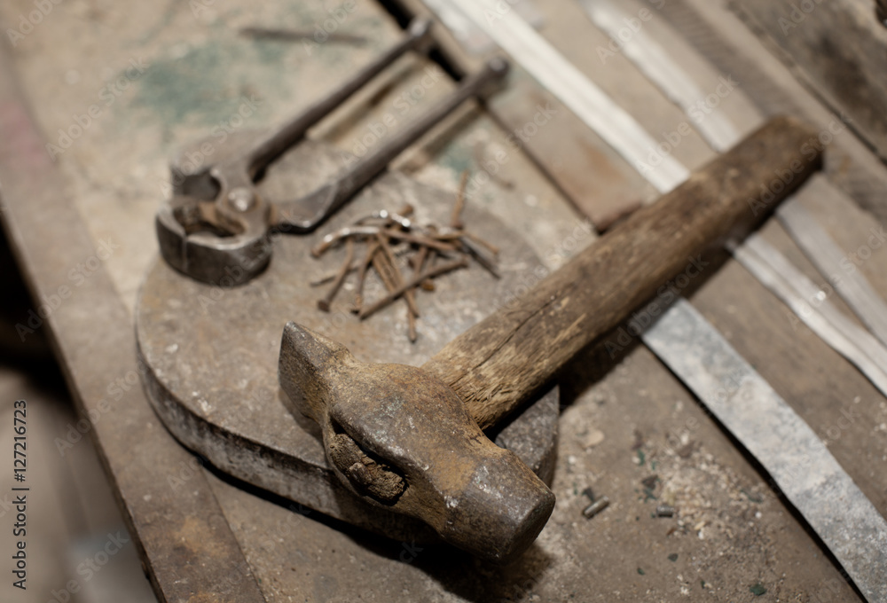 Old construction tools. Stock Photo | Adobe Stock