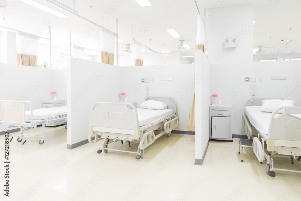 Hospital room with medical bed Stock Photo | Adobe Stock