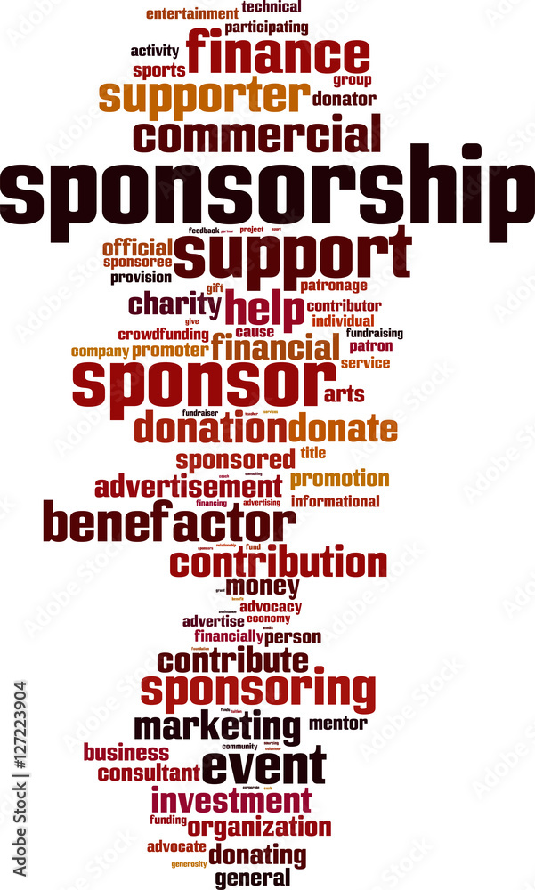 Sponsorship word cloud concept. Vector illustration Stock Vector ...