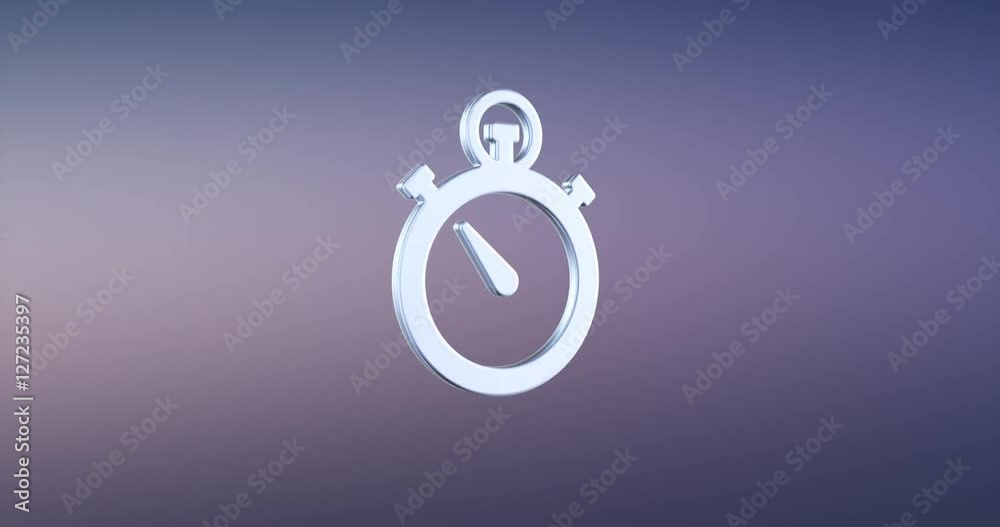 Animated Stop Watch Silver 3d Icon Loop Modules for edit with alpha ...