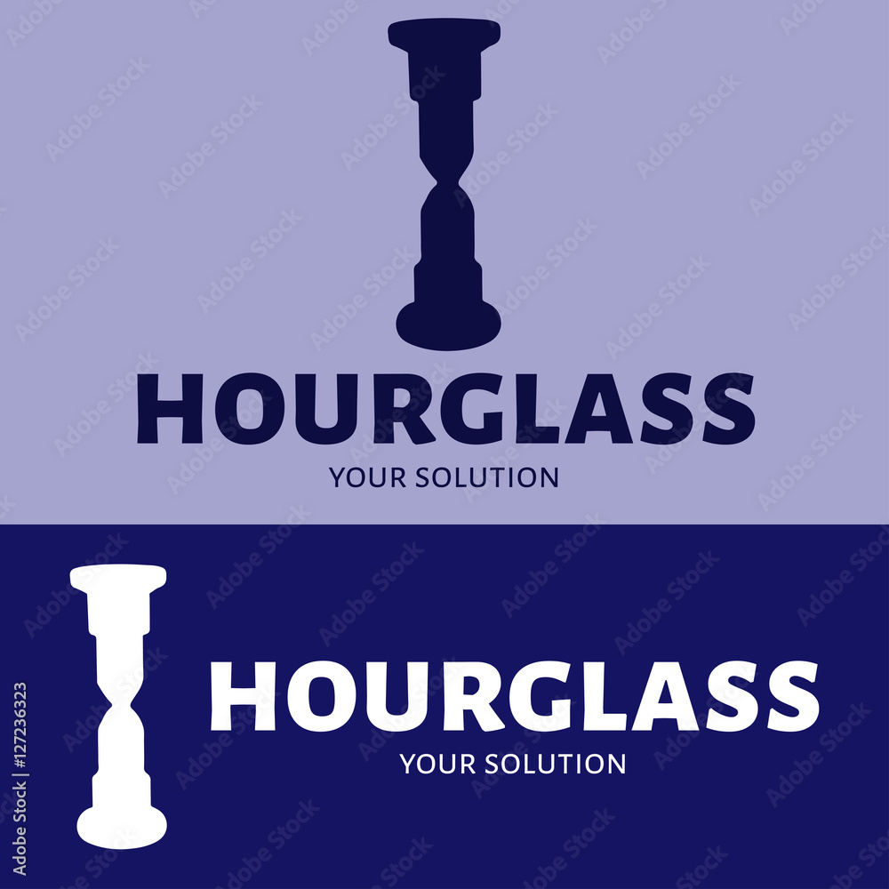 Hourglass vector logo. A logo in the shape of an hourglass Stock Vector ...