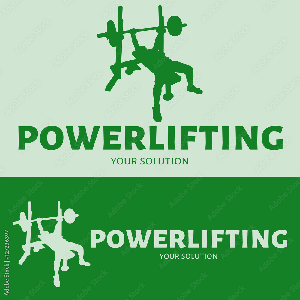 Powerlifting vector logo. A logo in the shape of a powerlifter Stock ...