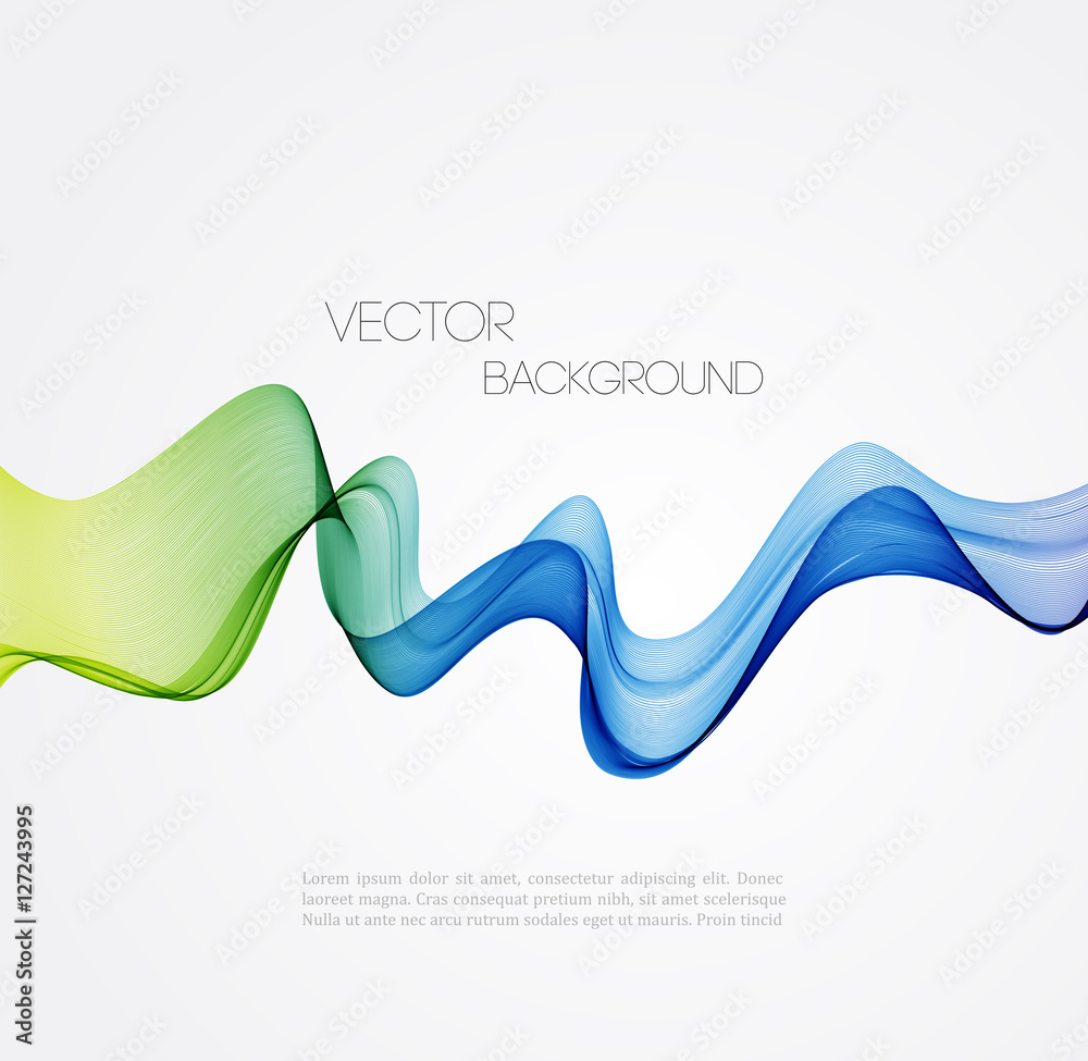 Abstract curved lines background. Template brochure design Stock Vector ...