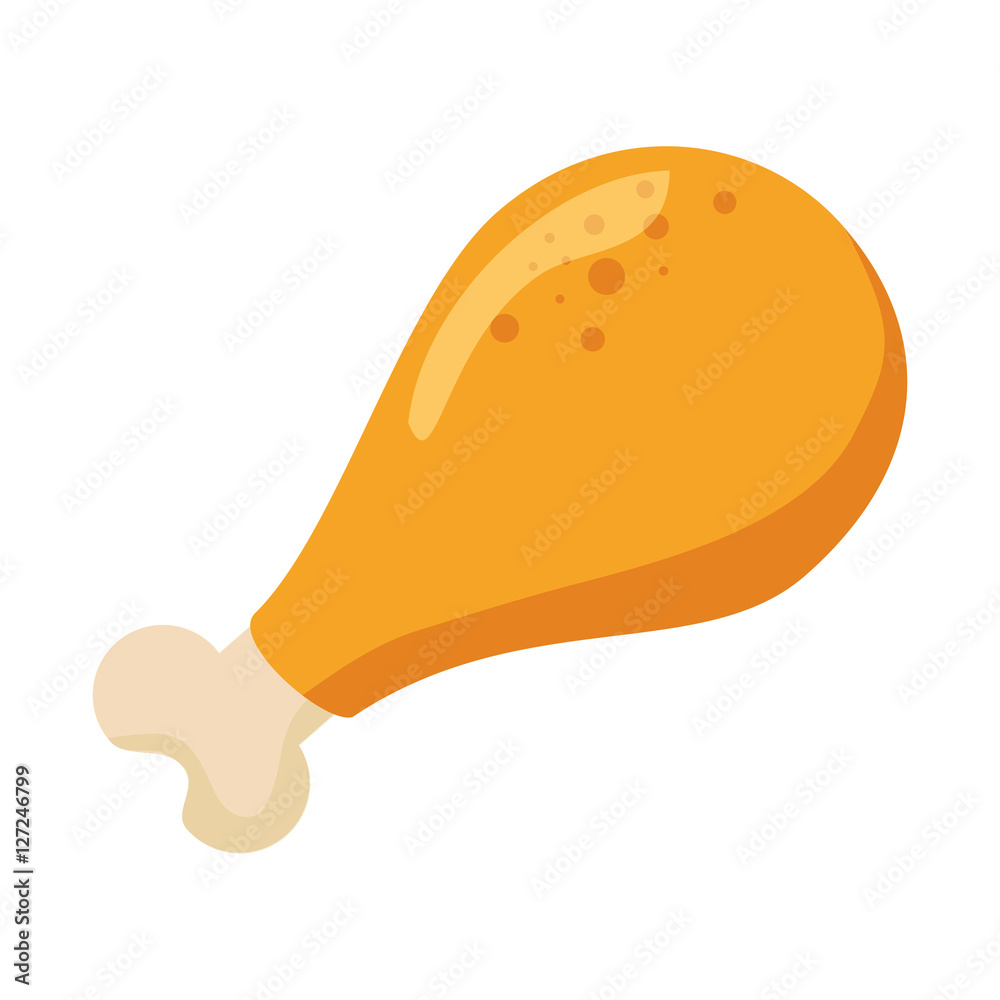 chicken thigh isolated icon vector illustration design Stock Vector ...