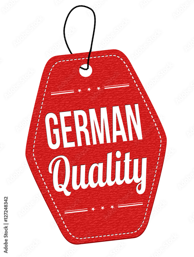 German quality label or price tag vector de Stock | Adobe Stock
