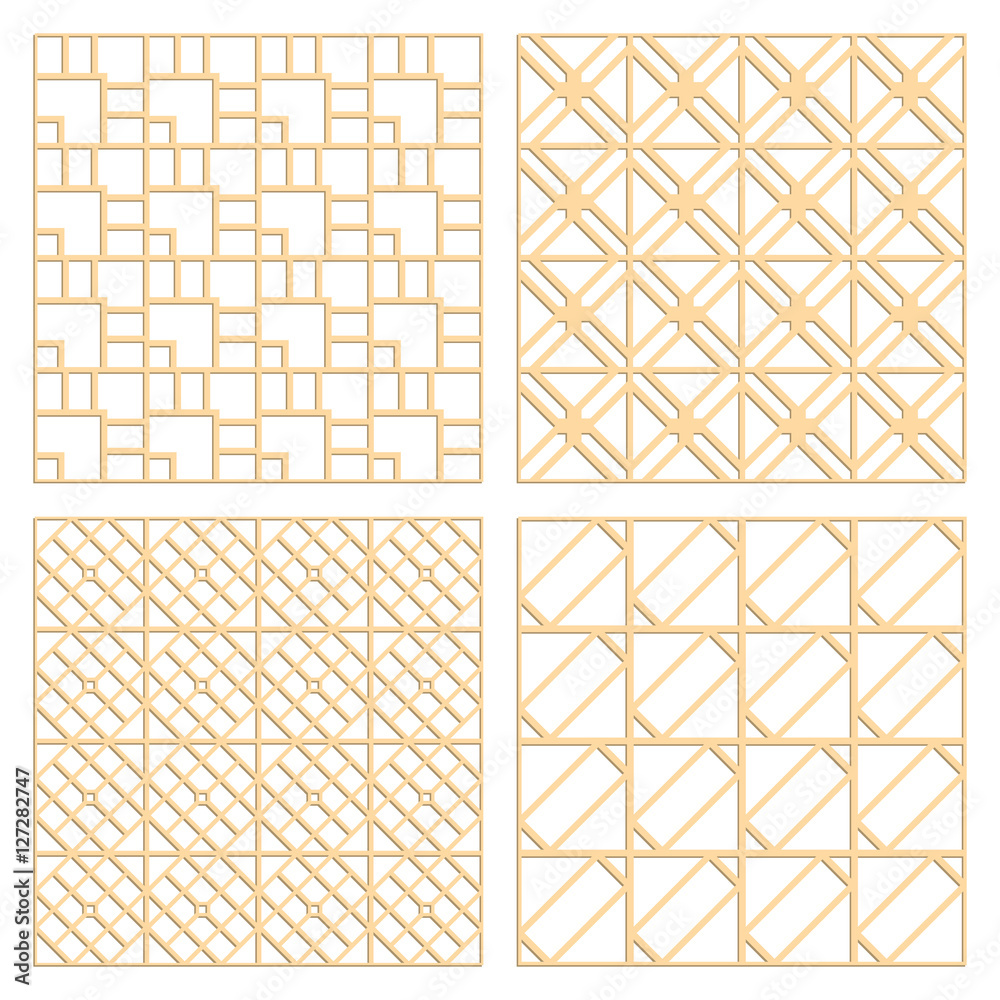 DIY laser cut vector patterns. Art Deco die cut patterns. Ornaments for ...