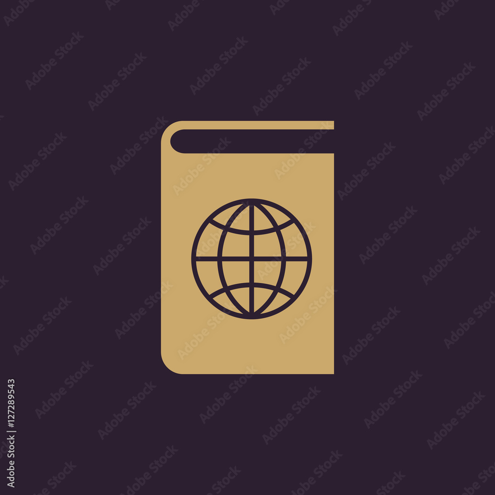 Atlas and globe icon. vector design. Geography, Atlas symbol. web ...