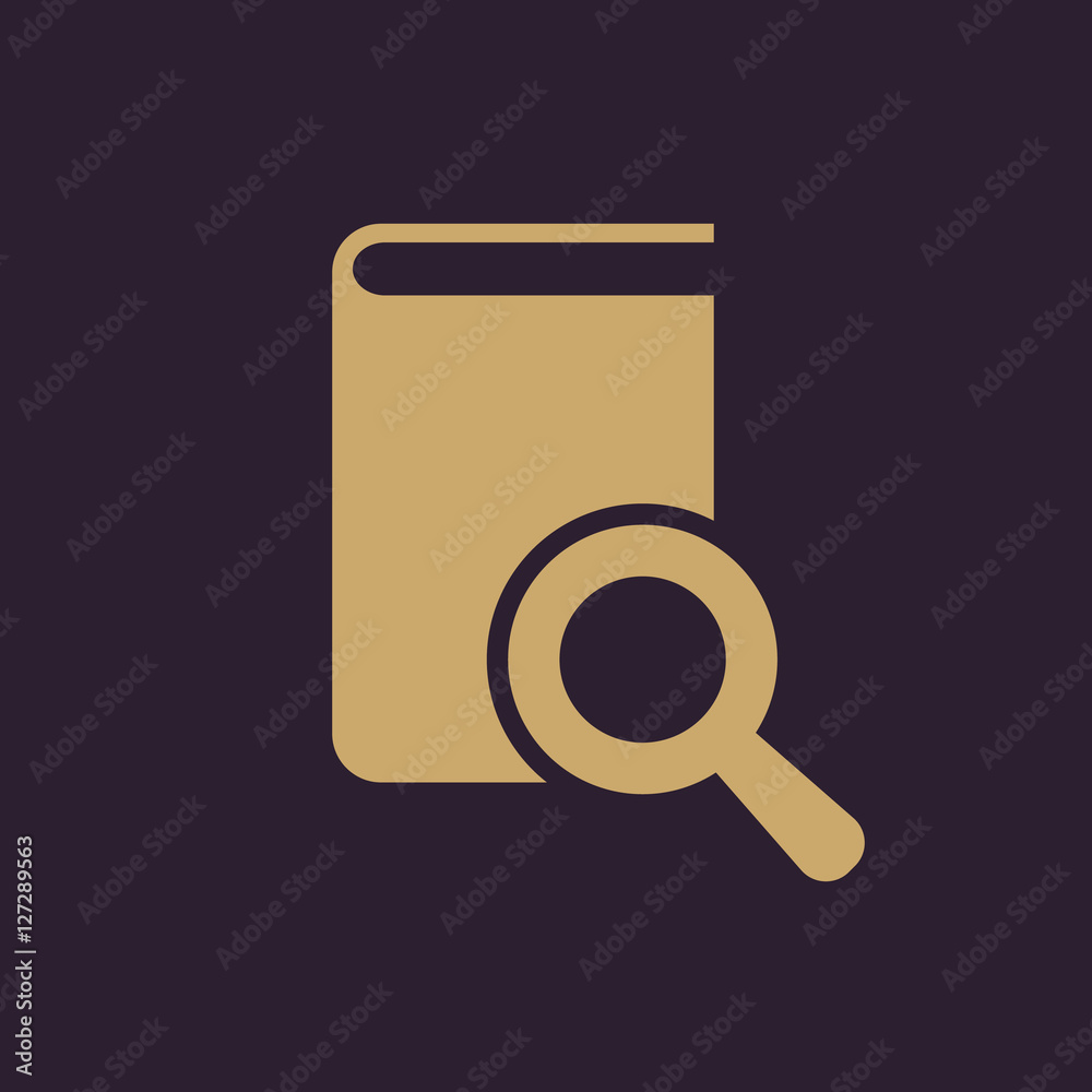 Book search icon. vector design. Library, search symbol. web. graphic ...